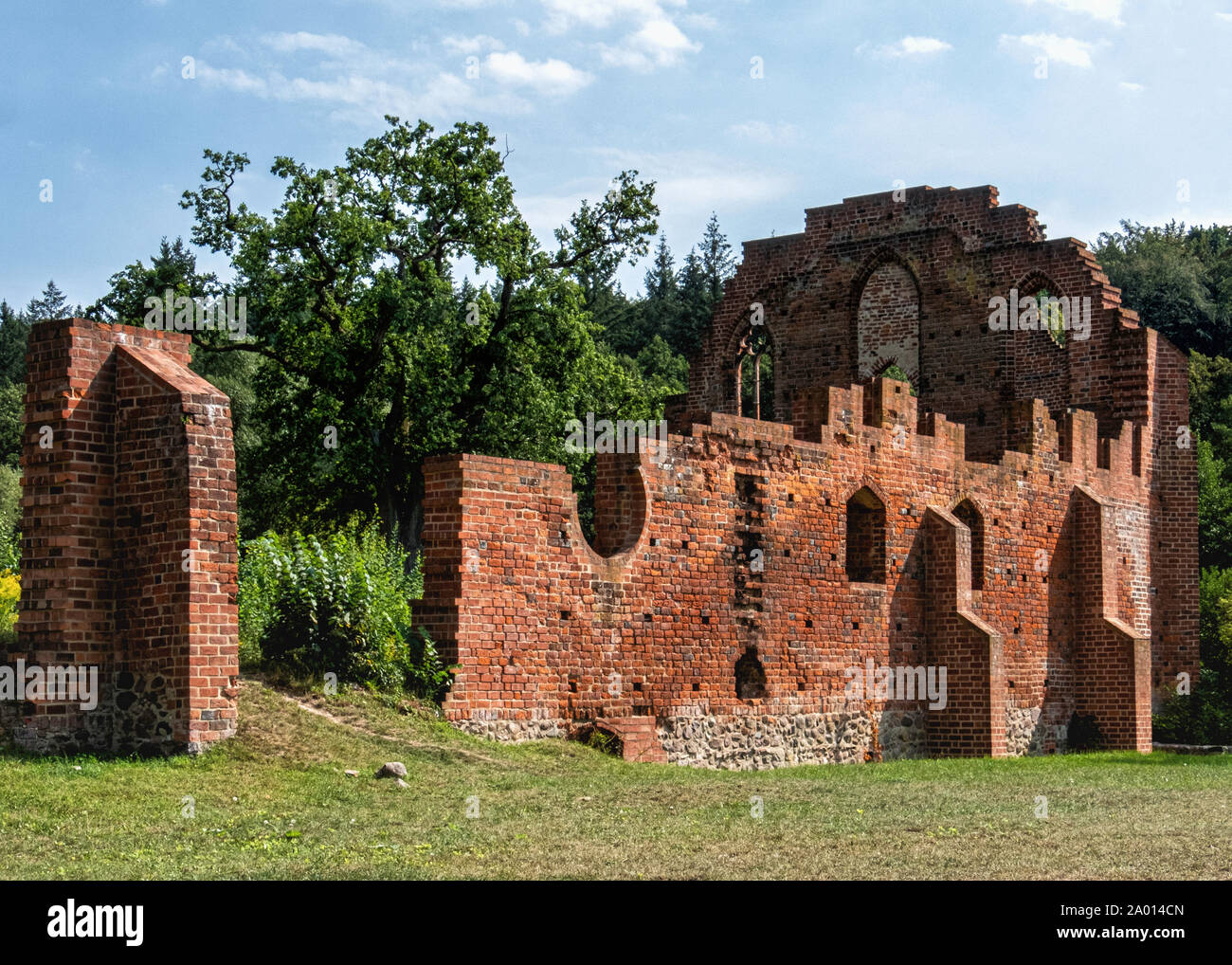 Monastery ruins Boitzenburg. Ruin of Cistercian monastery destroyed in ...