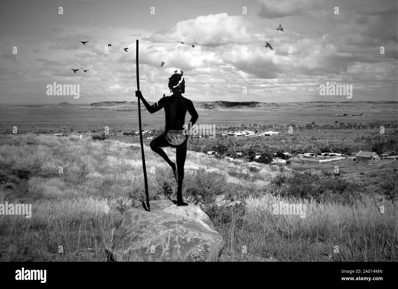Aboriginal statue Black and White Stock Photos & Images - Alamy