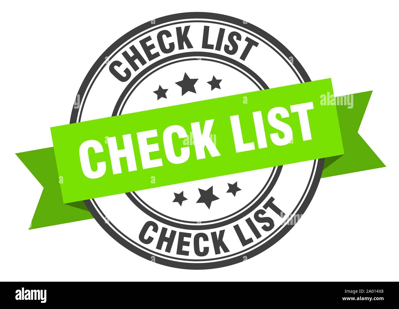 check list label. check list green band sign. check list Stock Vector ...