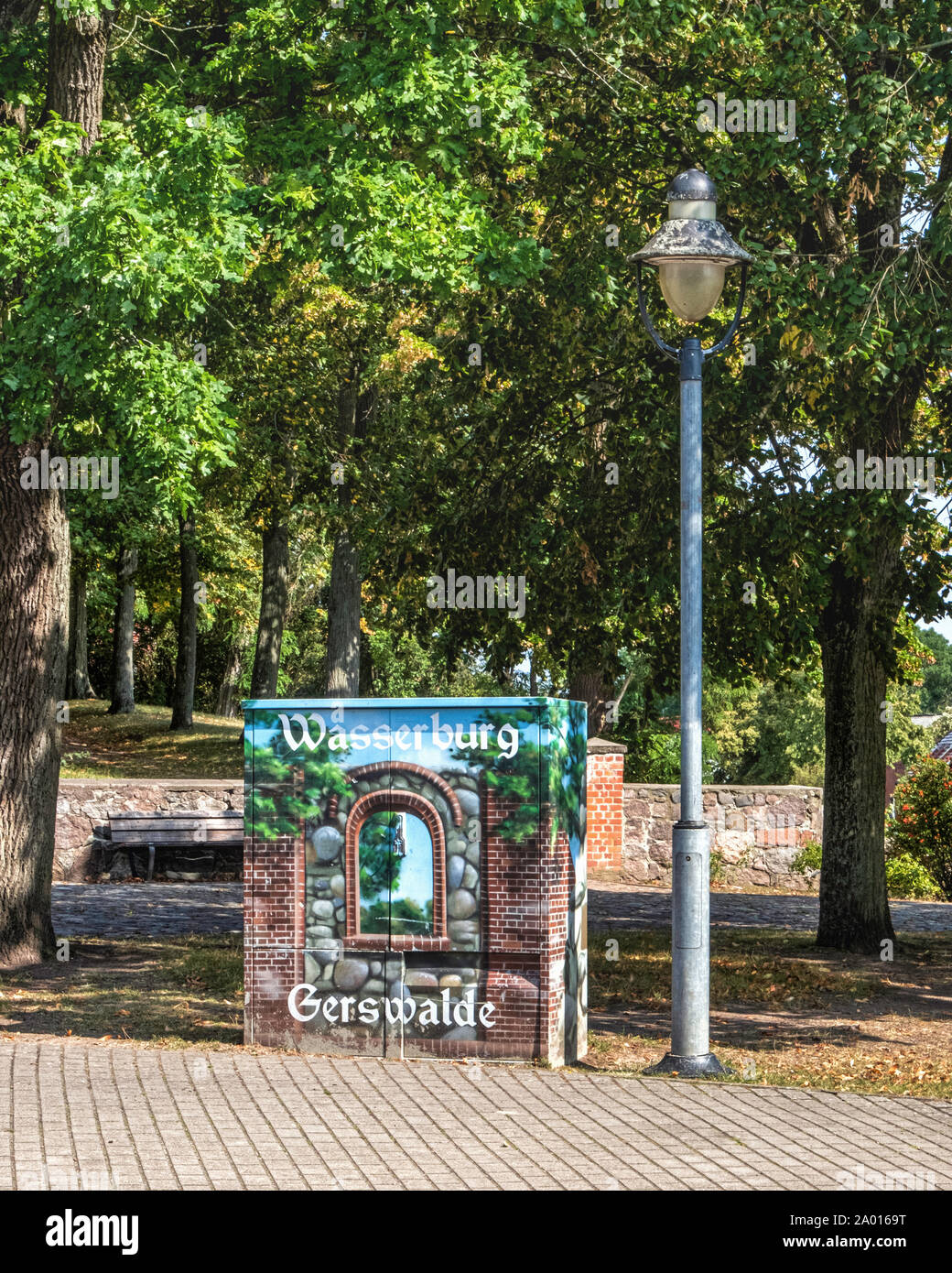 Picture of moated castle on Utility box in Gerswalde,Uckermark ...