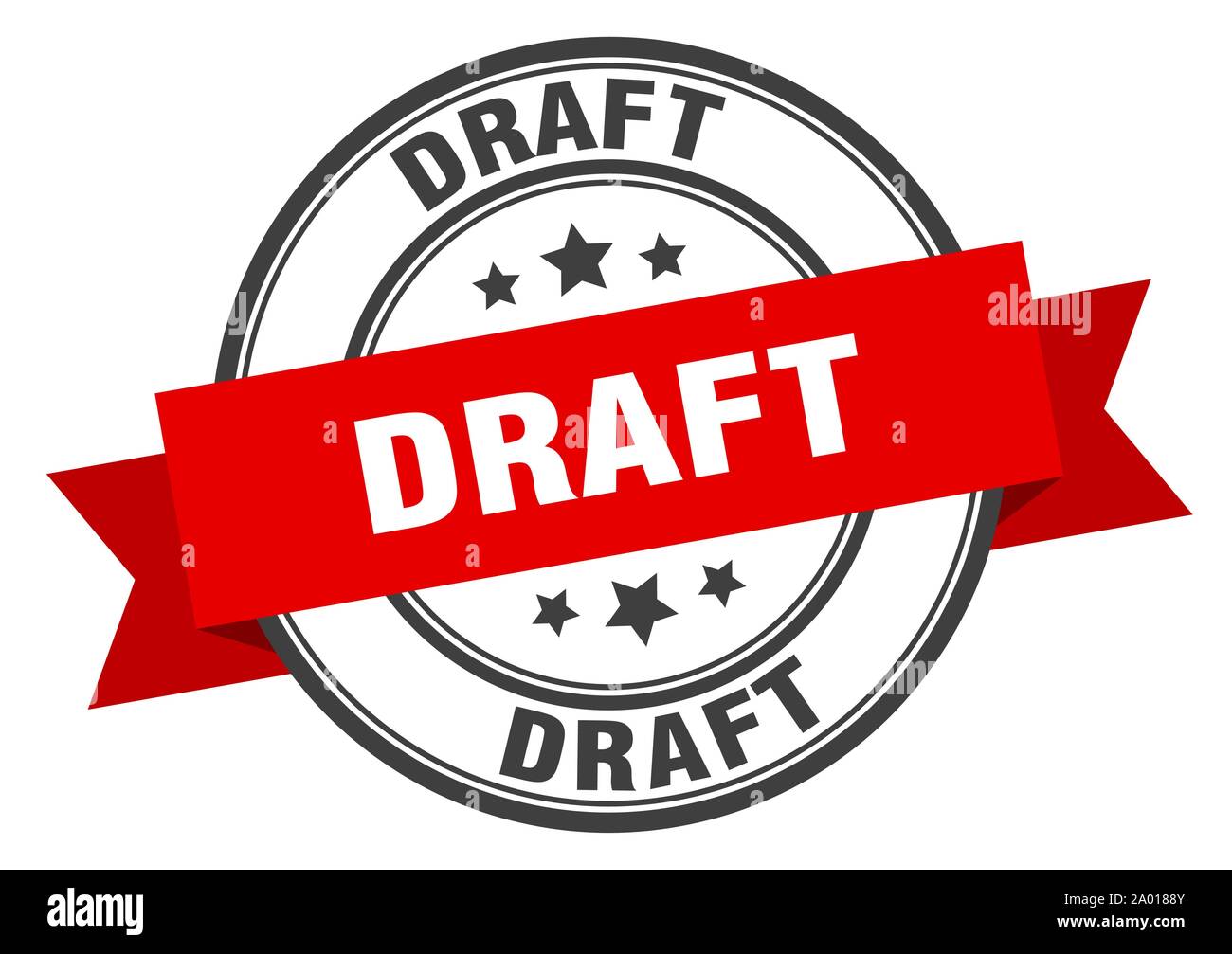 draft label. draft red band sign. draft Stock Vector Image & Art - Alamy