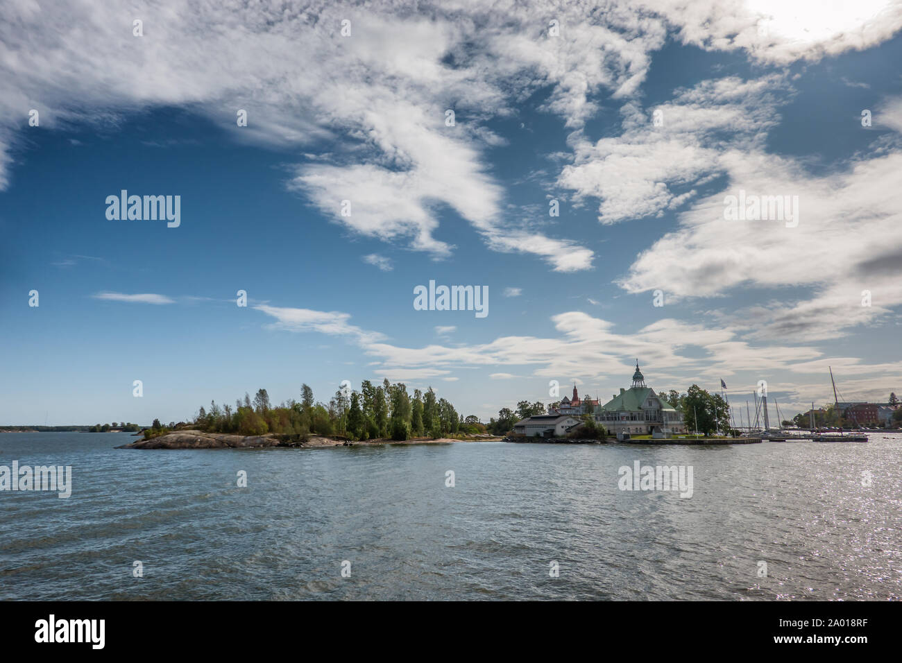Small islands in the archipelago south of Helsinki, capital of Finland ...