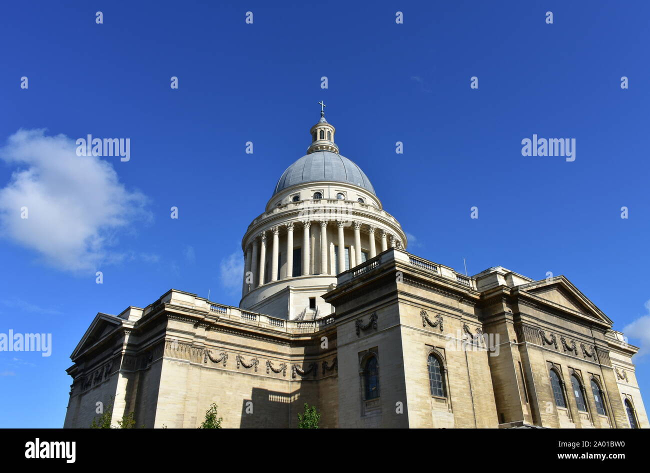 The Pantheon with blue sky. Paris, France Stock Photo - Alamy