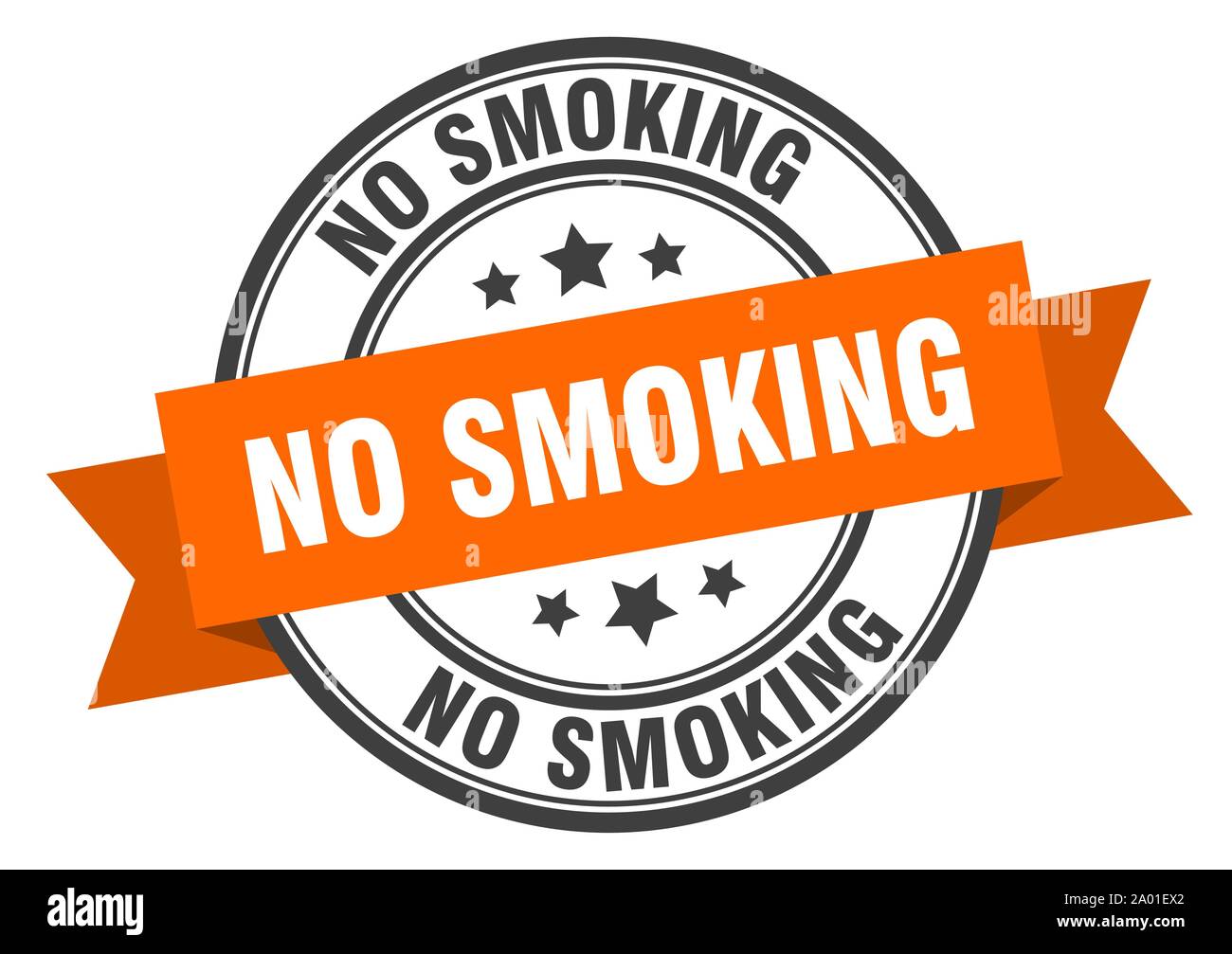 no smoking label. no smoking orange band sign. no smoking Stock Vector ...