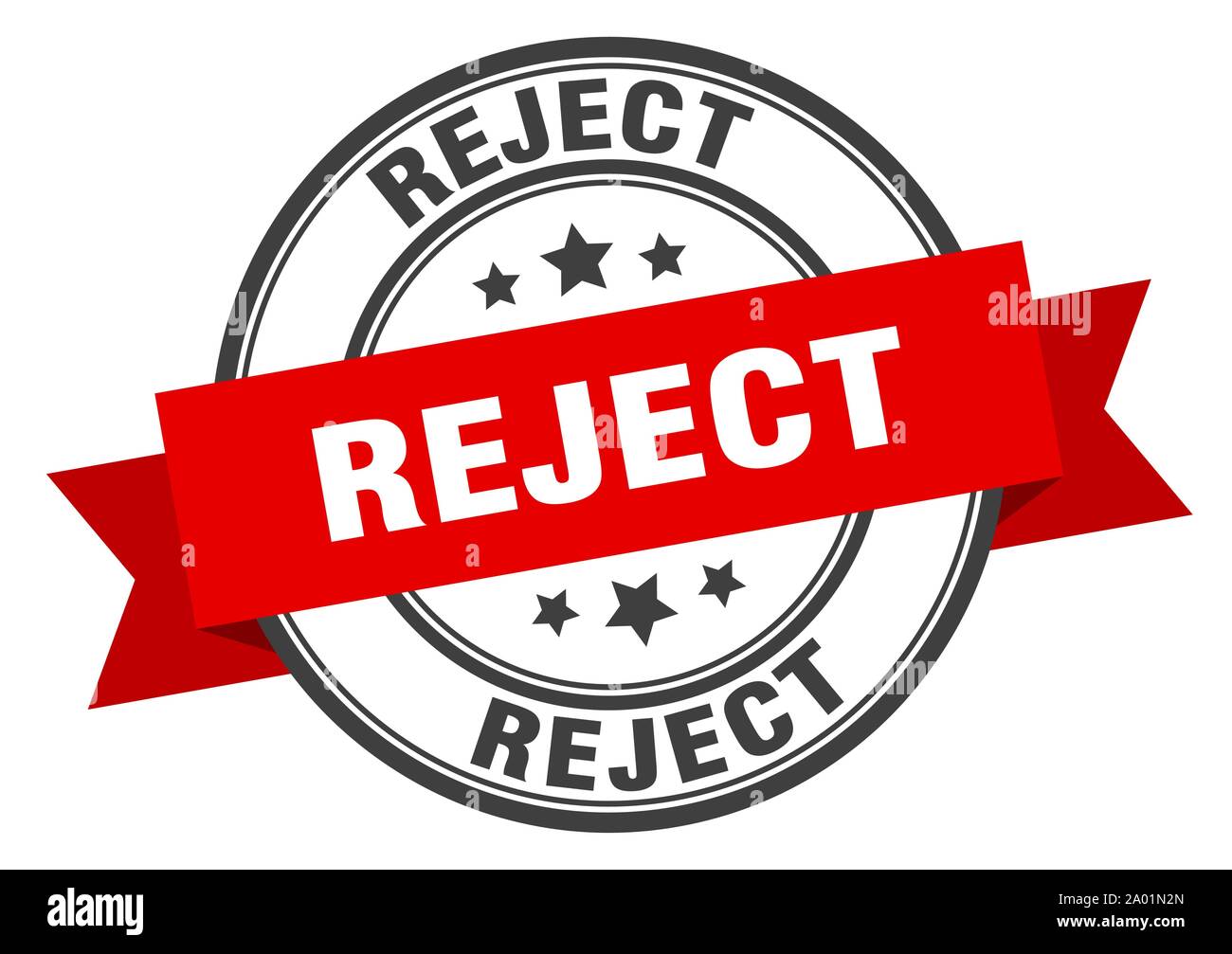 reject label. reject red band sign. reject Stock Vector Image & Art - Alamy