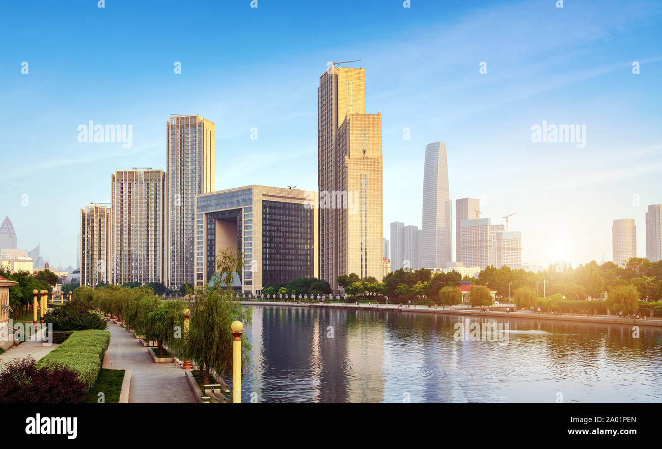 Urban architectural landscape in Tianjin, China Stock Photo - Alamy