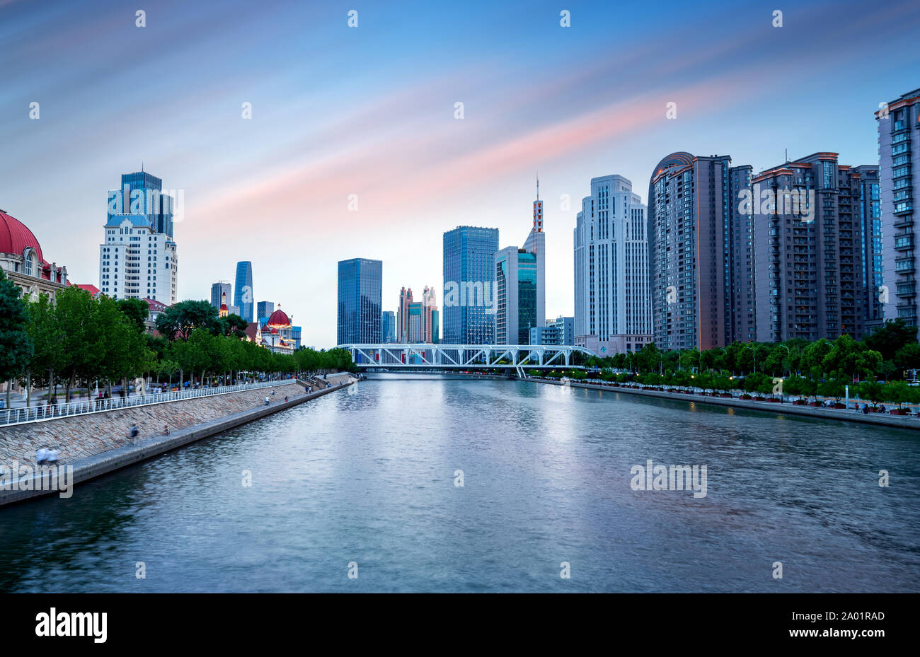 Urban architectural landscape in Tianjin, China Stock Photo - Alamy