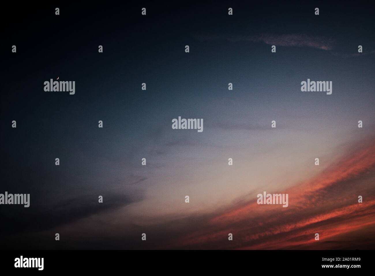 the sky dawning red and blue Stock Photo - Alamy
