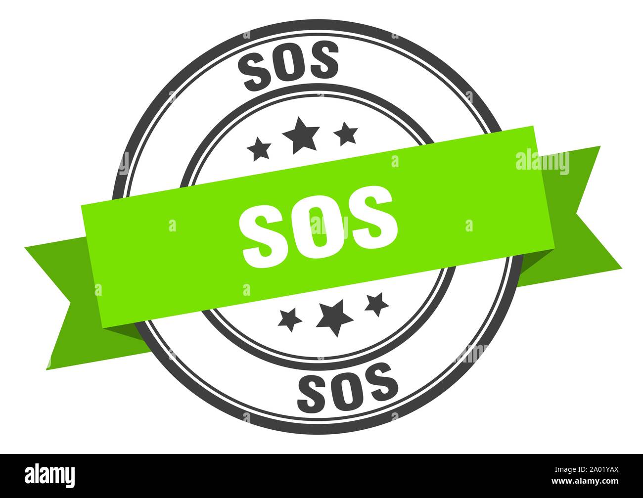 sos label. sos green band sign. sos Stock Vector Image & Art - Alamy