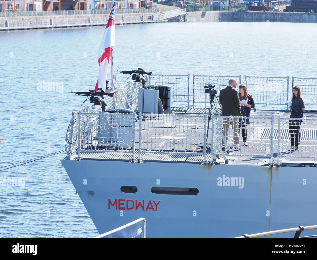 Chatham, Kent, UK. 19th September, 2019. HMS Medway was officially ...