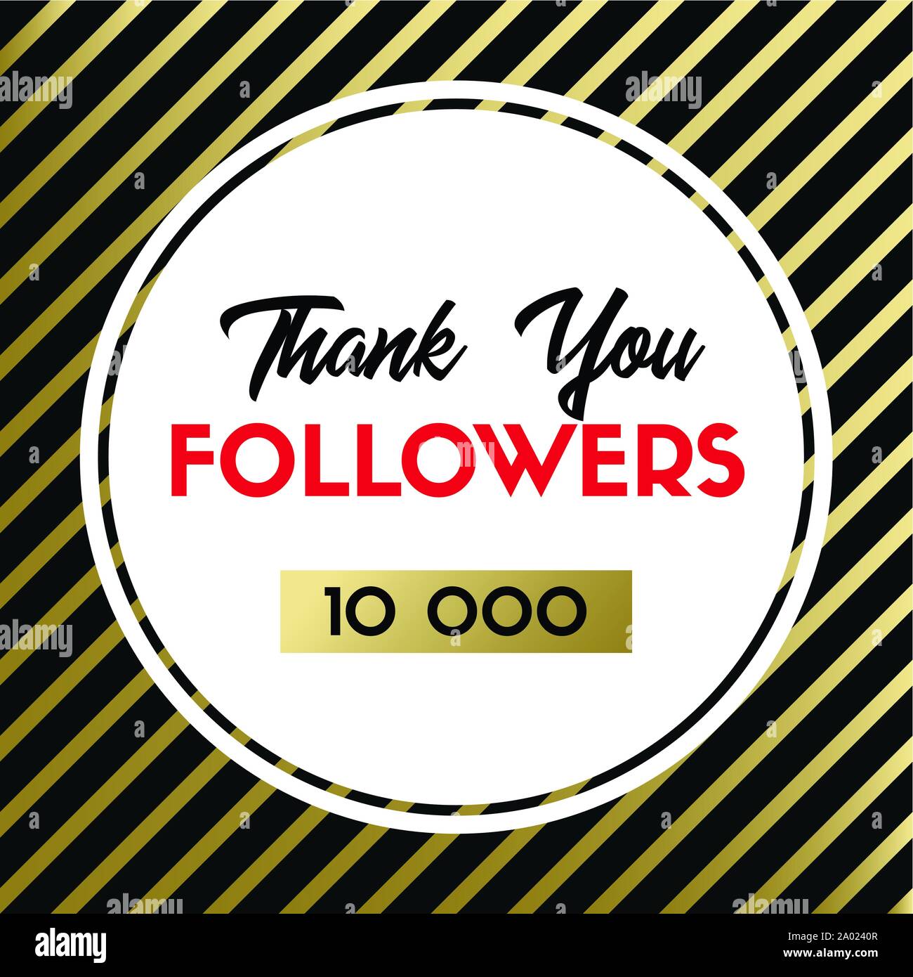 10000 followers card template Stock Vector Images - Alamy