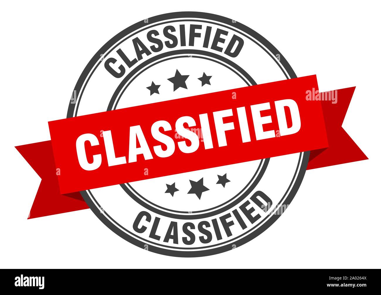 classified label. classified red band sign. classified Stock Vector ...