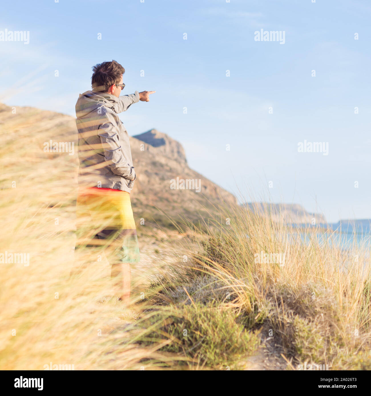Free active man enjoying beauty of nature Stock Photo - Alamy