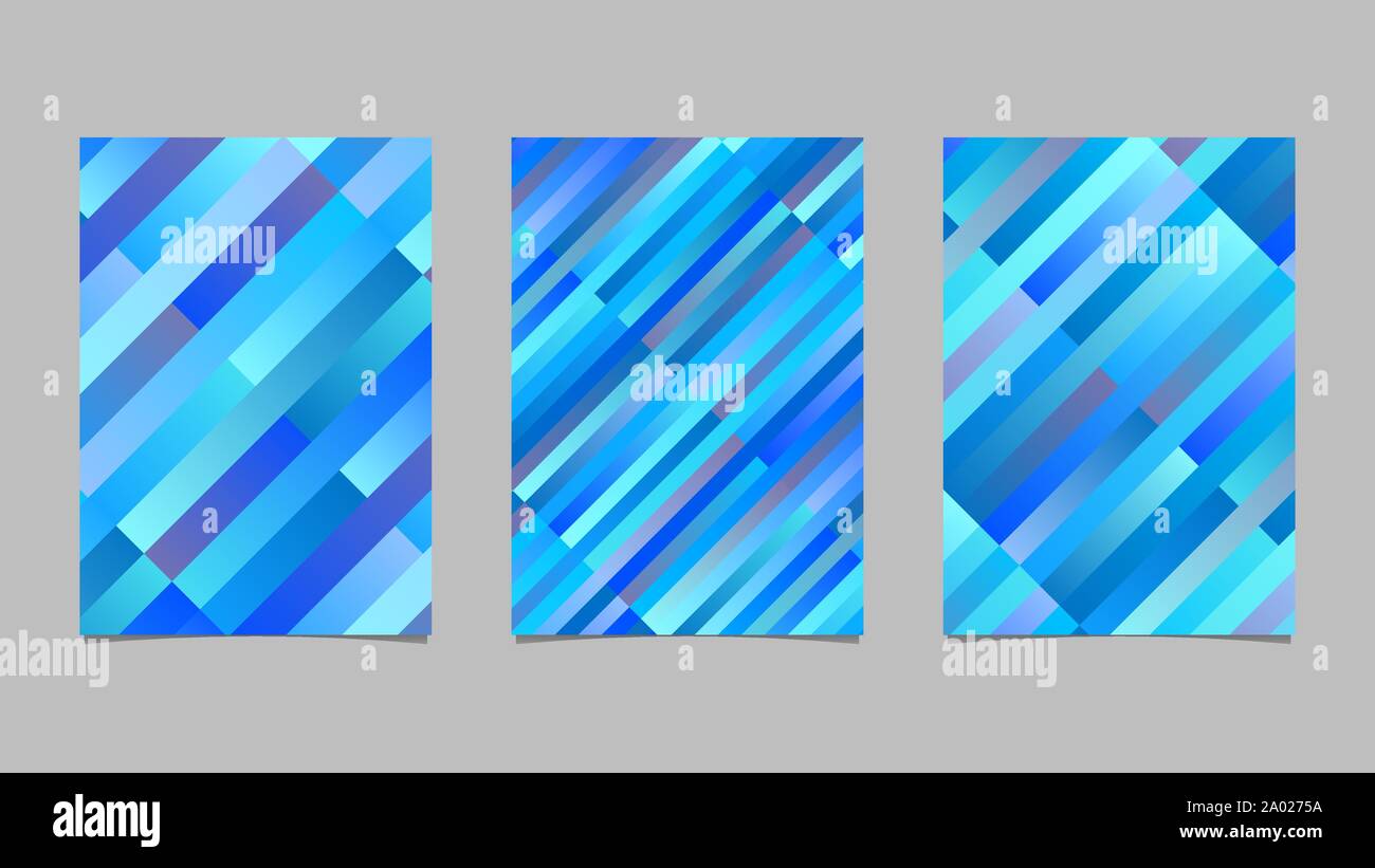 Modern diagonal rectangle poster background set - abstract vector ...