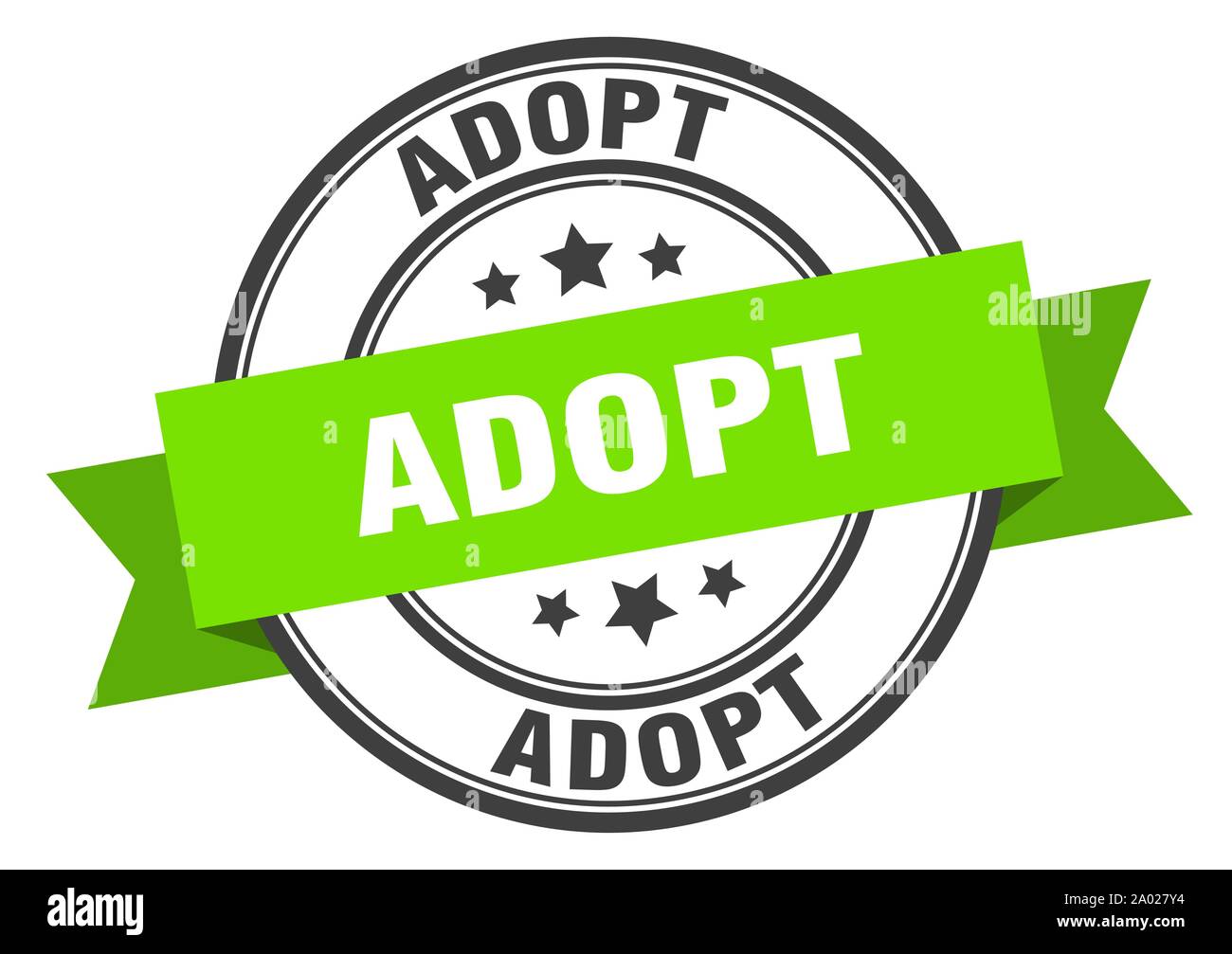 adopt label. adopt green band sign. adopt Stock Vector Image & Art - Alamy