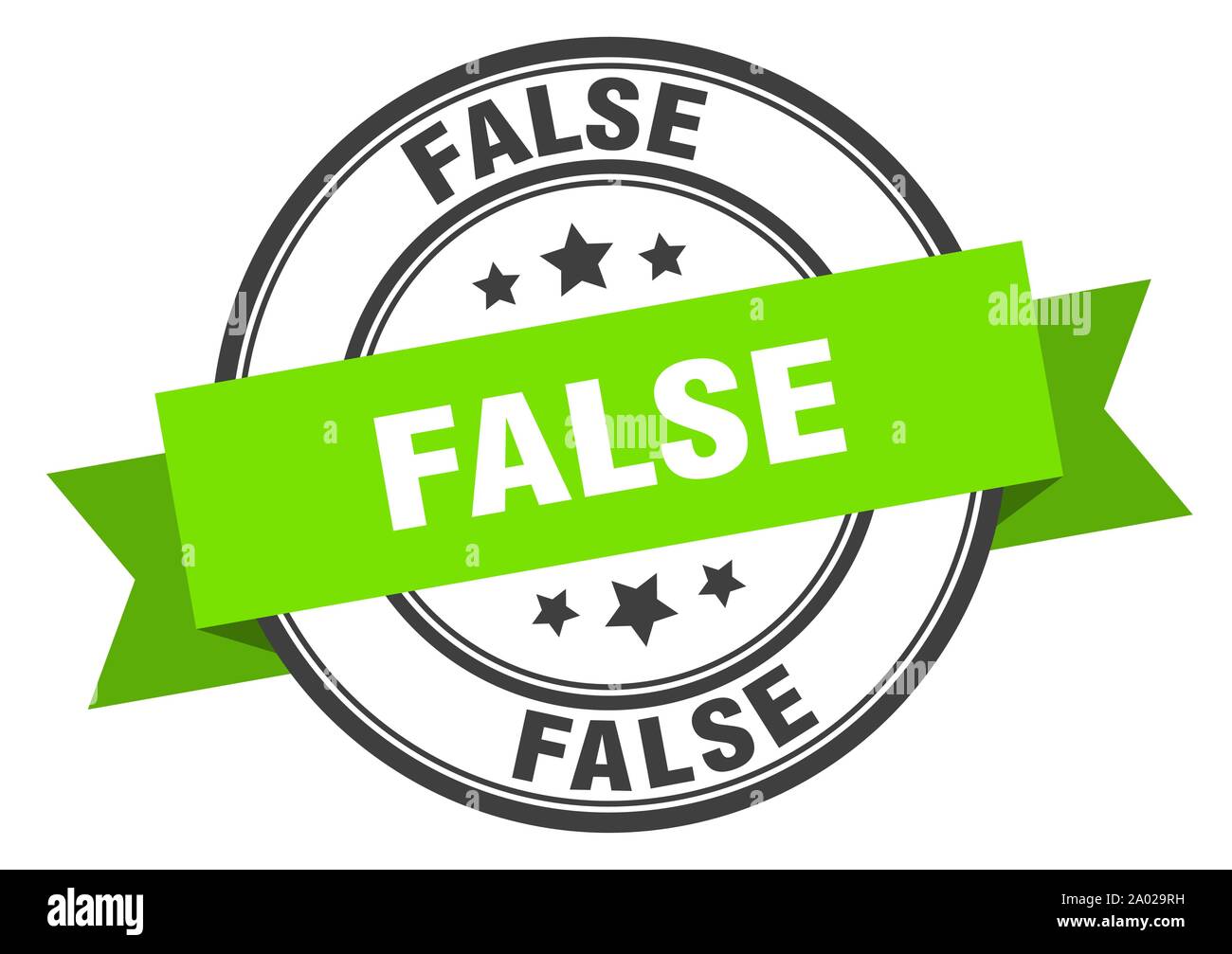 false label. false green band sign. false Stock Vector Image & Art - Alamy
