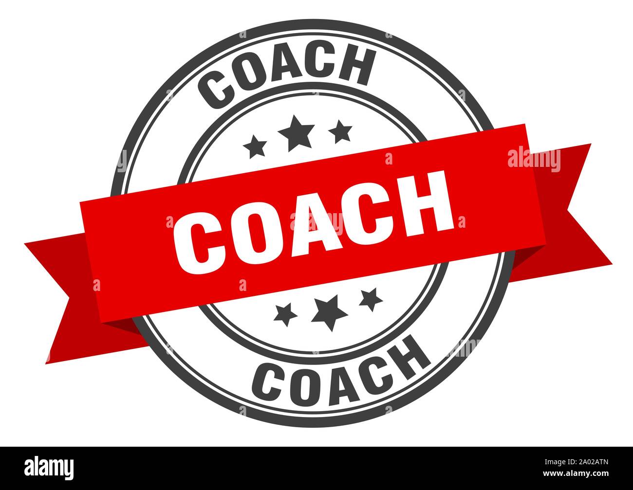 coach label. coach red band sign. coach Stock Vector Image & Art - Alamy