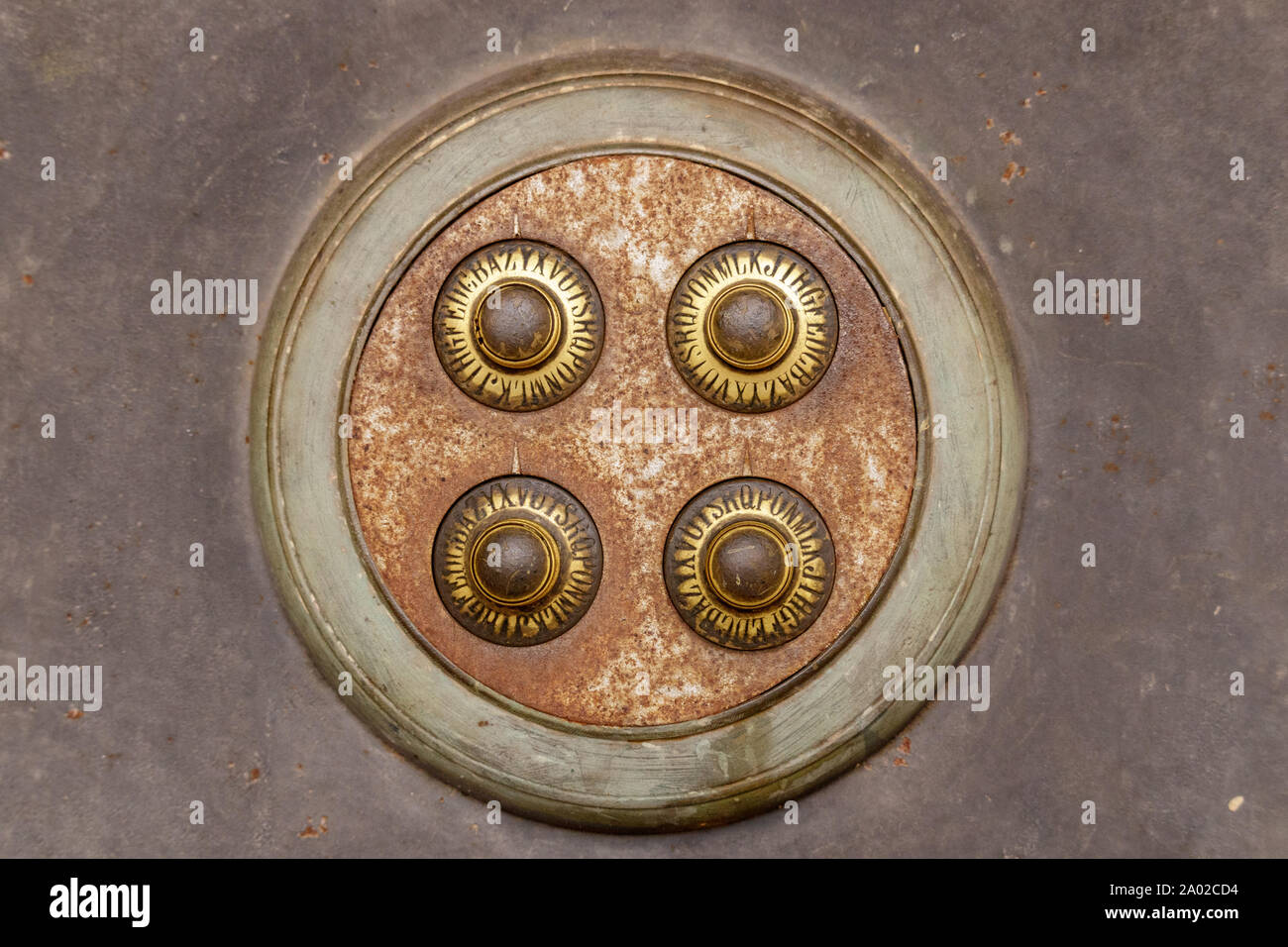 Brass door bell hi-res stock photography and images - Alamy