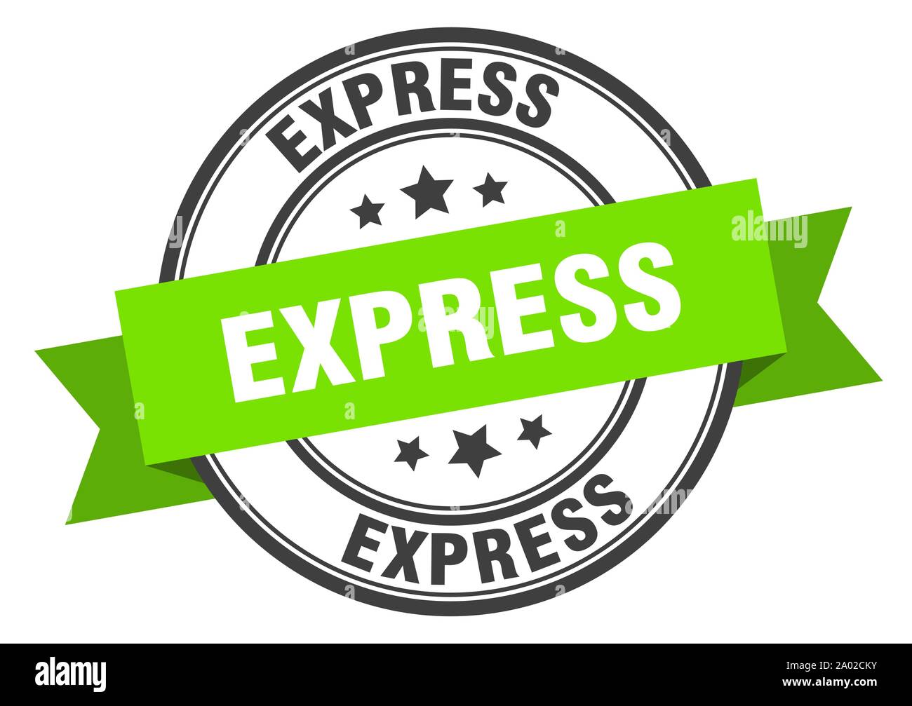 express label. express green band sign. express Stock Vector Image ...