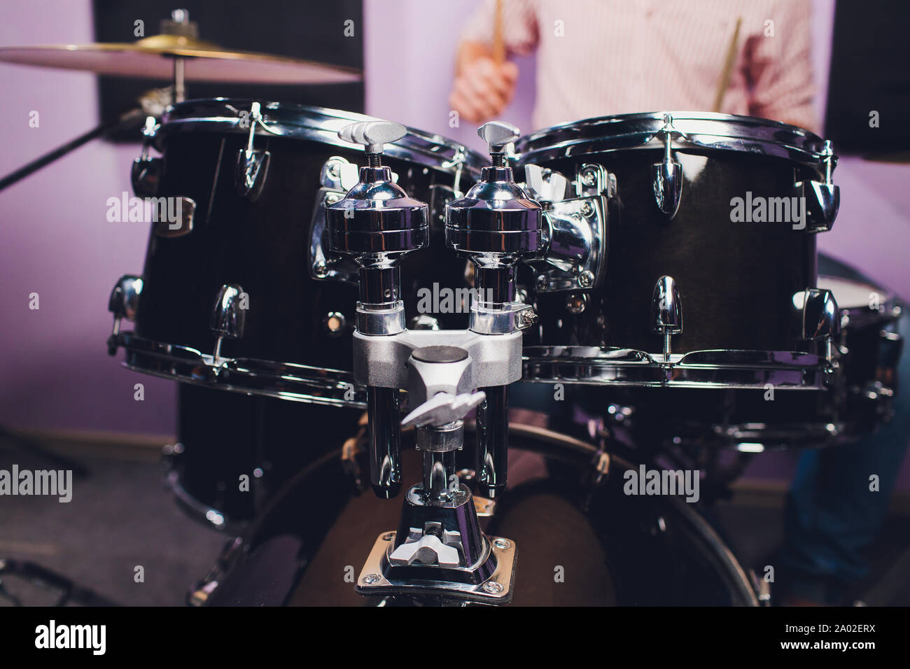 Young drummer behind drum hi-res stock photography and images - Alamy