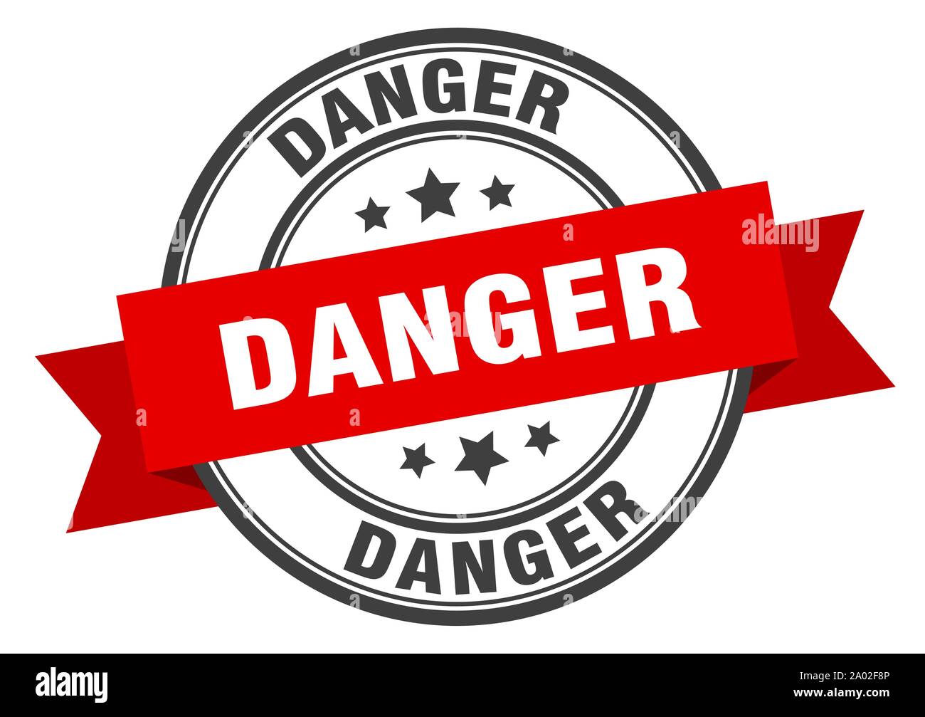 danger label. danger red band sign. danger Stock Vector Image & Art - Alamy