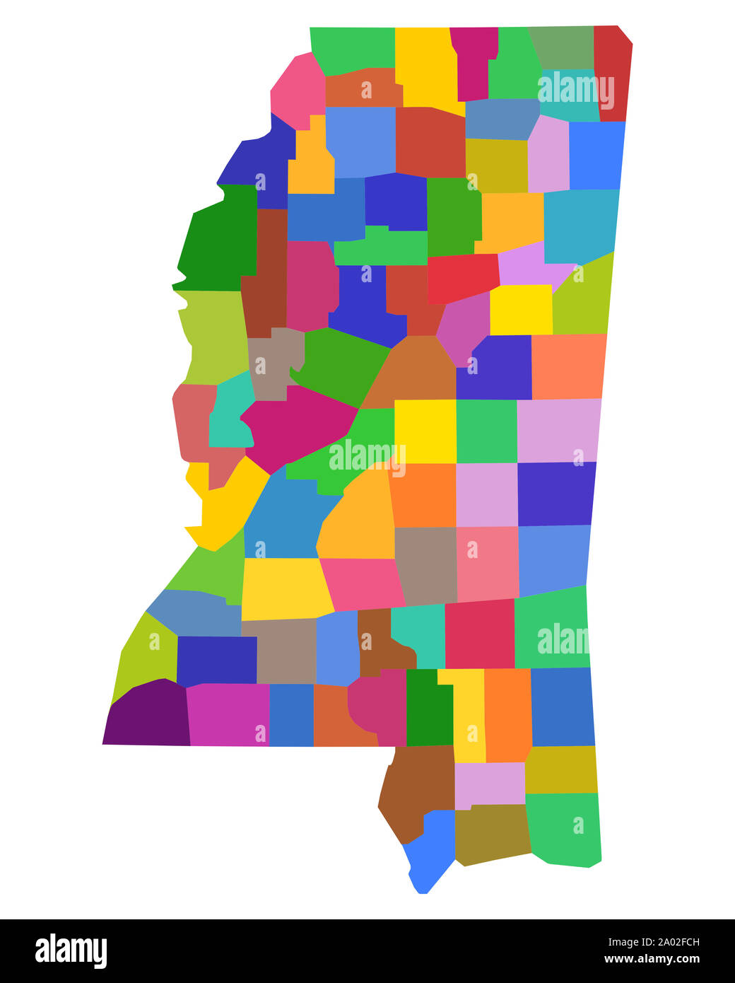 Map of Mississippi Stock Photo - Alamy