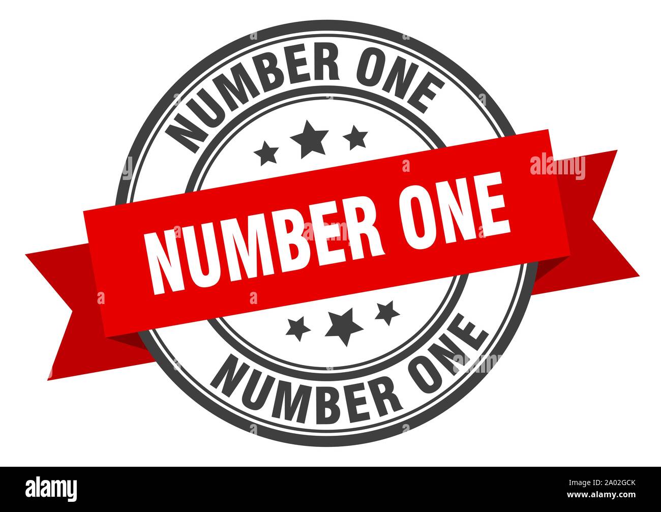 number one label. number one red band sign. number one Stock Vector ...