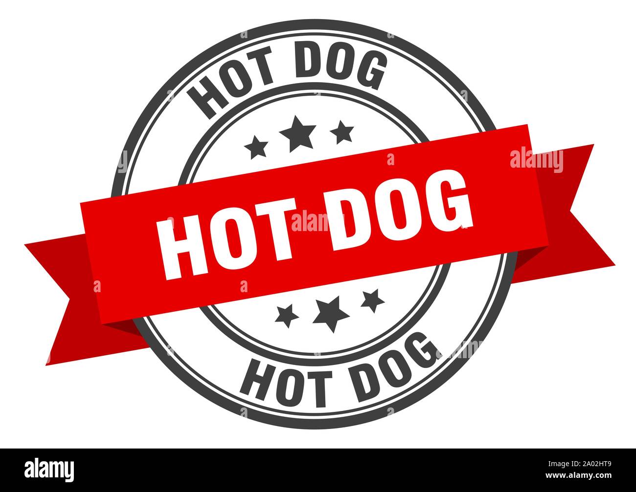 hot dog label. hot dog red band sign. hot dog Stock Vector Image & Art ...