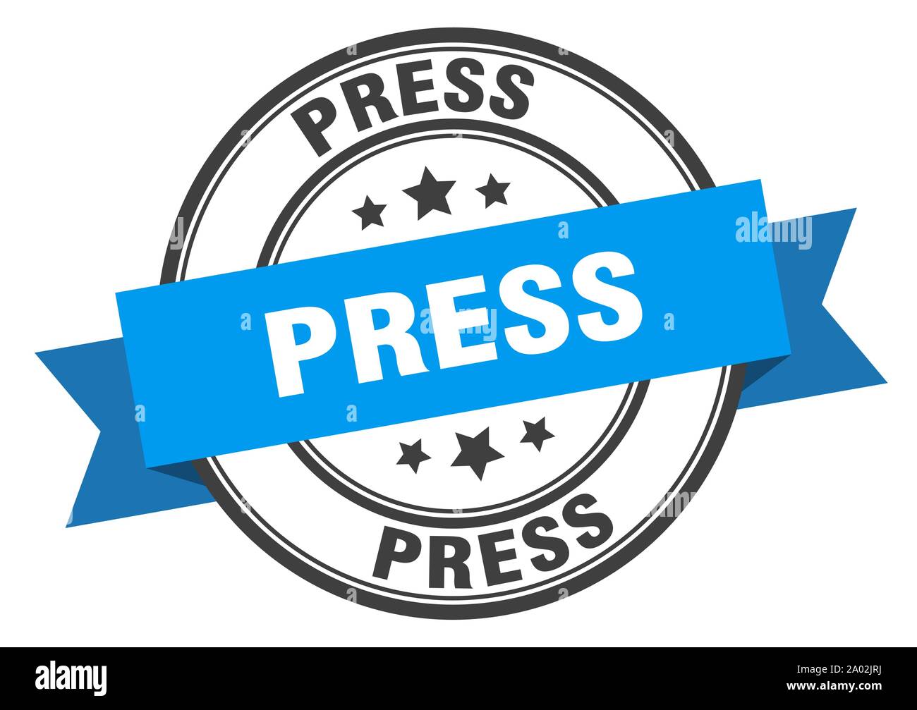 press label. press blue band sign. press Stock Vector Image & Art - Alamy