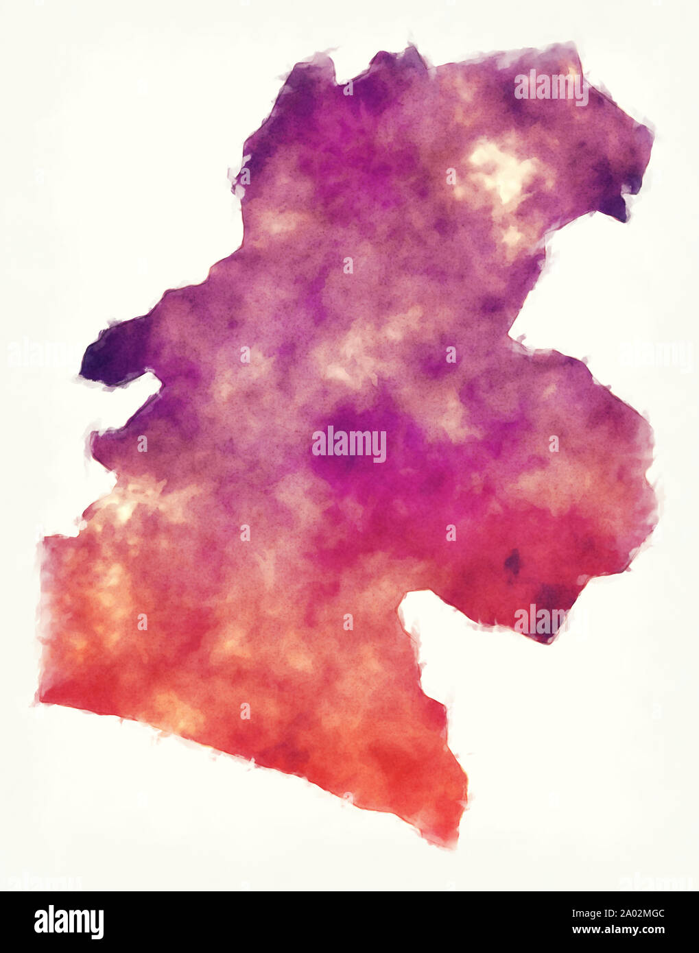 Santa Rosa region watercolor map of Guatemala Stock Photo - Alamy