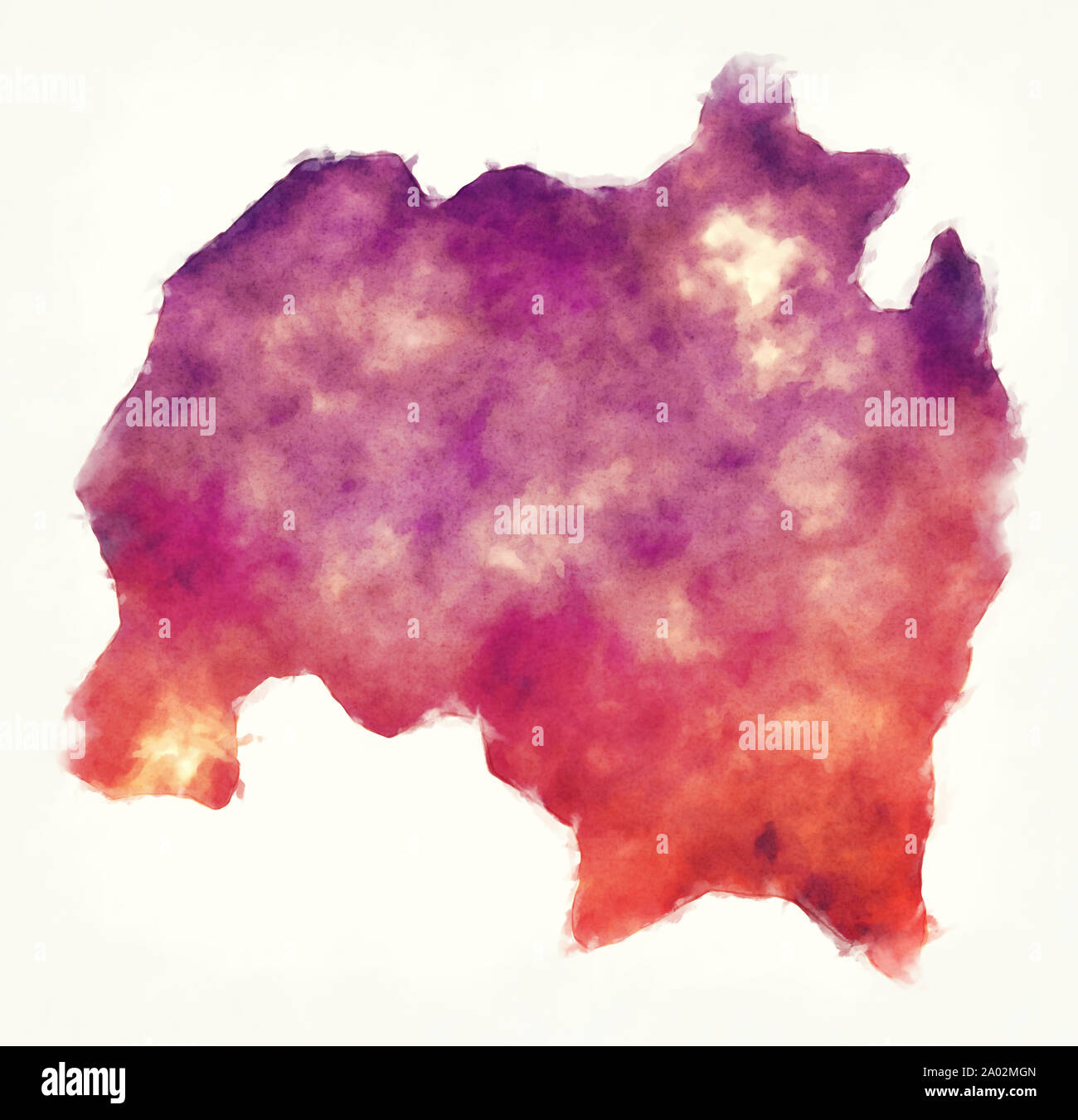 Solola region watercolor map of Guatemala Stock Photo - Alamy