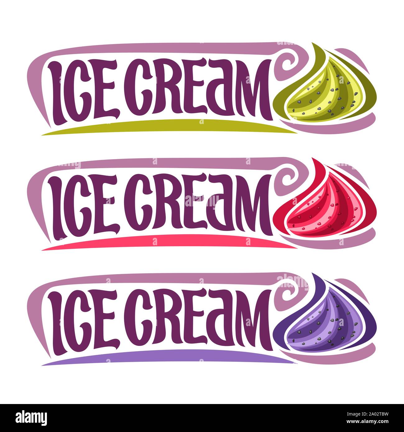 Soft serve ice cream vector vectors hi-res stock photography and images ...