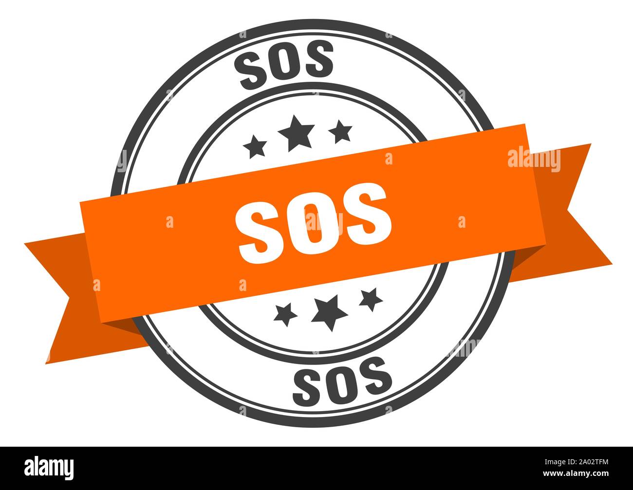 sos label. sos orange band sign. sos Stock Vector Image & Art - Alamy