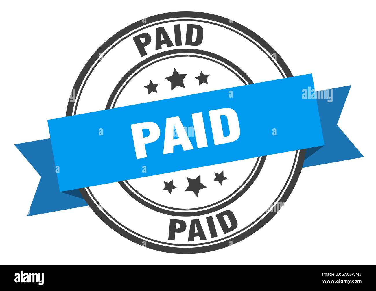 paid label. paid blue band sign. paid Stock Vector Image & Art - Alamy