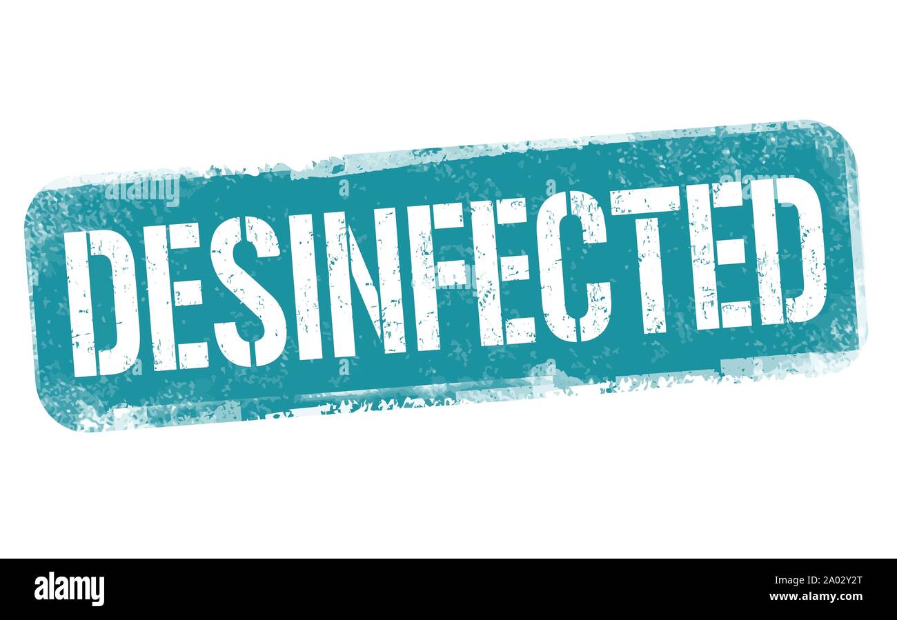 Desinfected sign or stamp on white background, vector illustration ...
