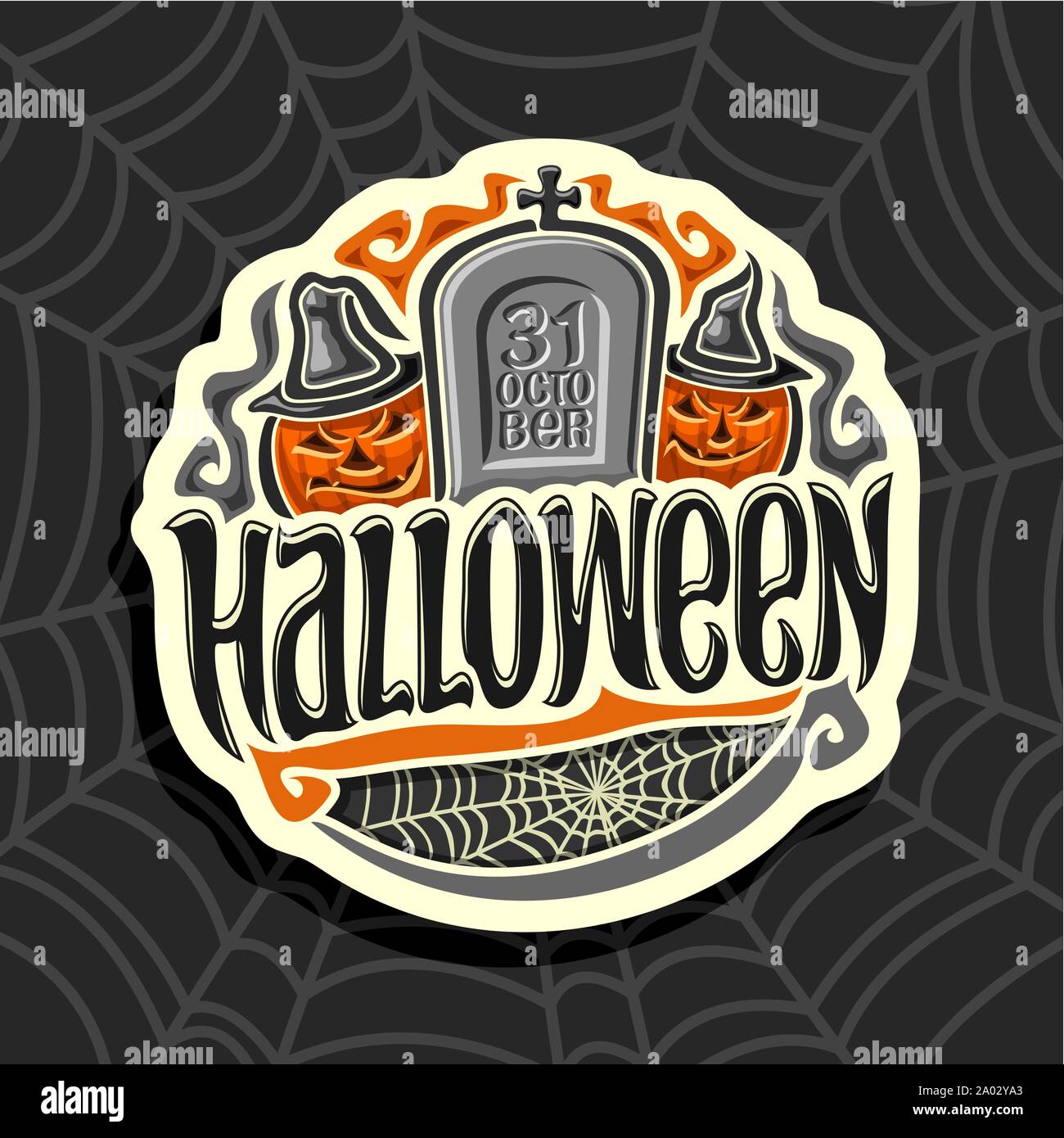 Vector logo on halloween hi-res stock photography and images - Alamy
