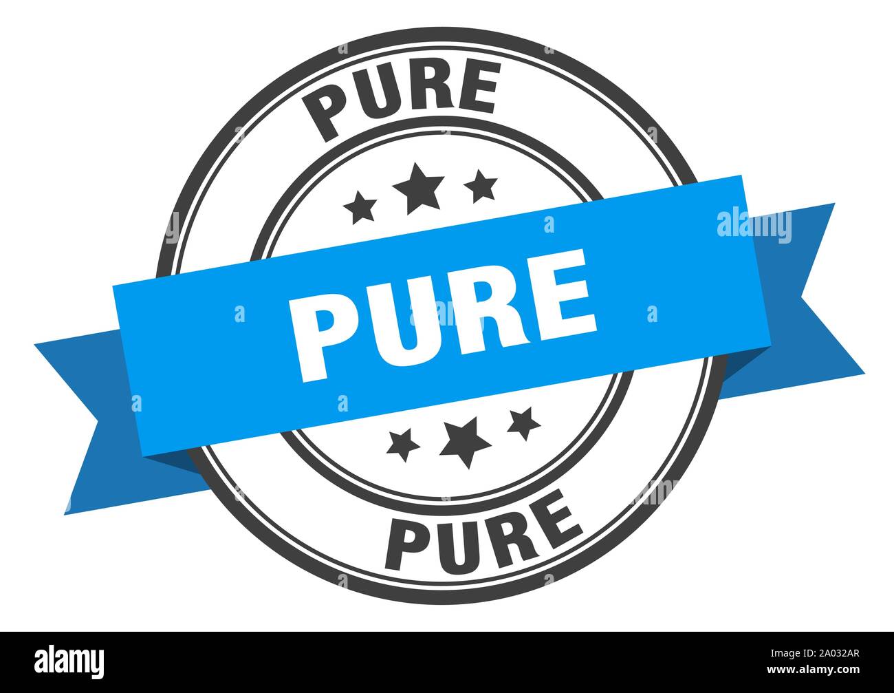 pure label. pure blue band sign. pure Stock Vector Image & Art - Alamy