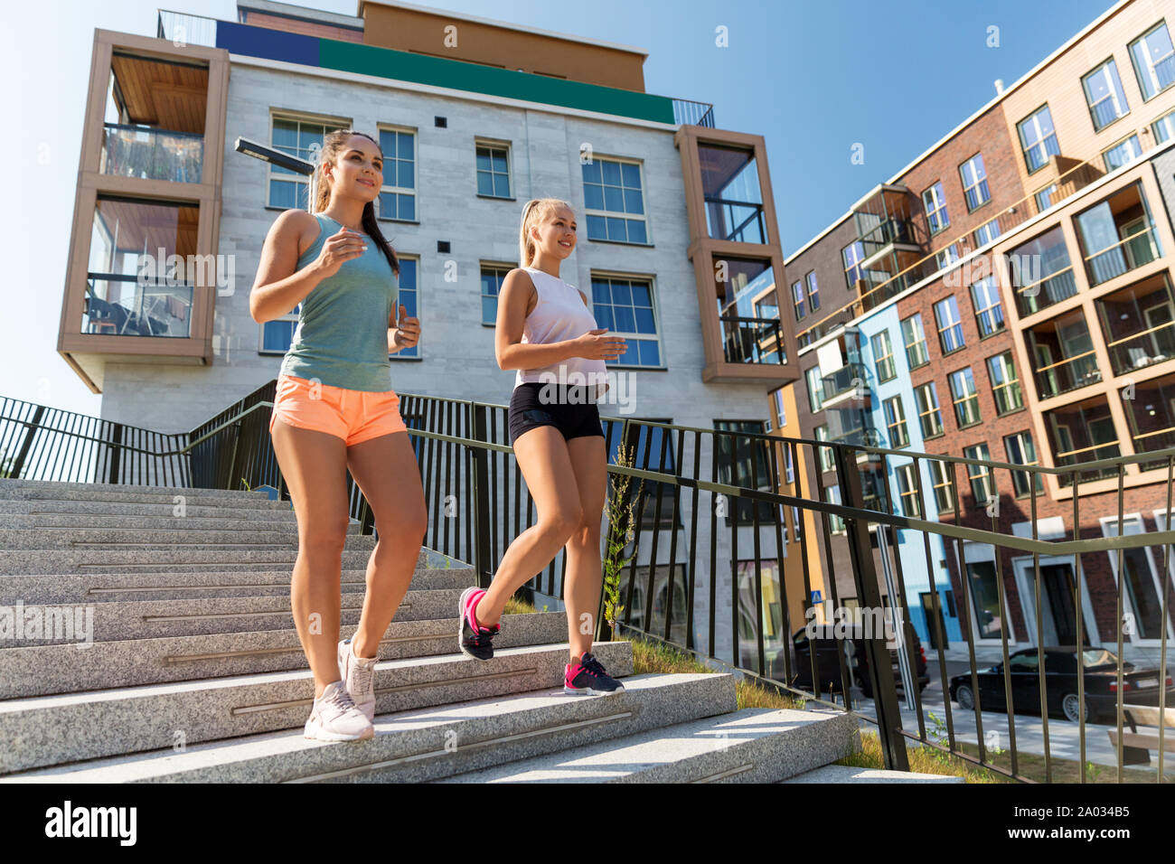 Women Walking Downstairs High Resolution Stock Photography and Images ...