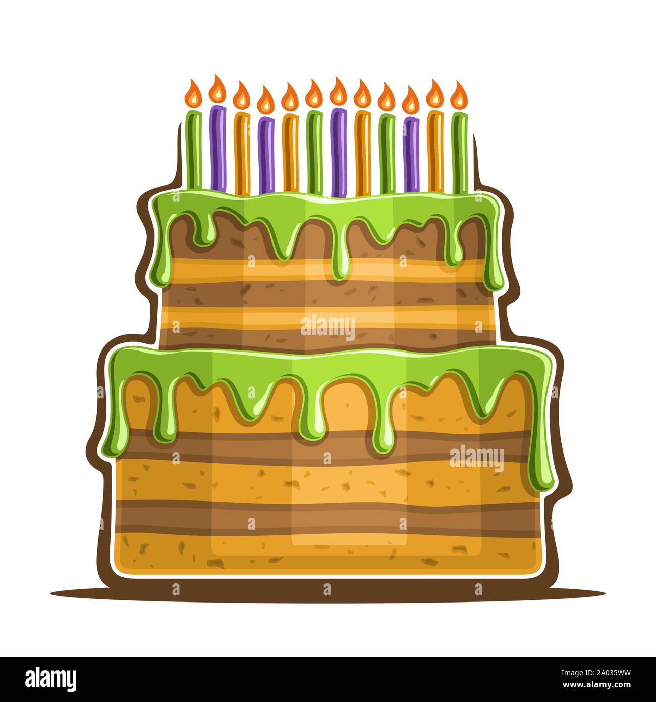 Homemade white glaze cake Stock Vector Images - Alamy