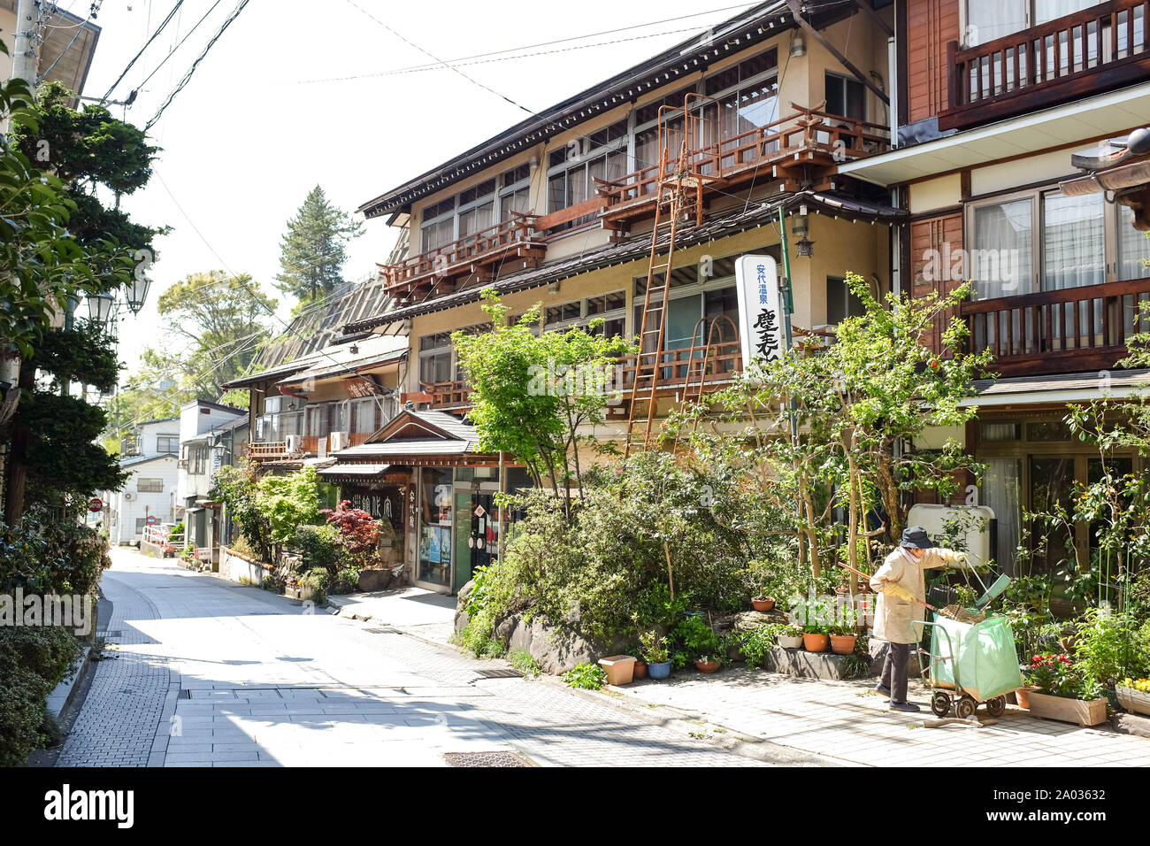 Japans onsen town, Shibu onsen, Nagano prefecture, japan Stock Photo ...