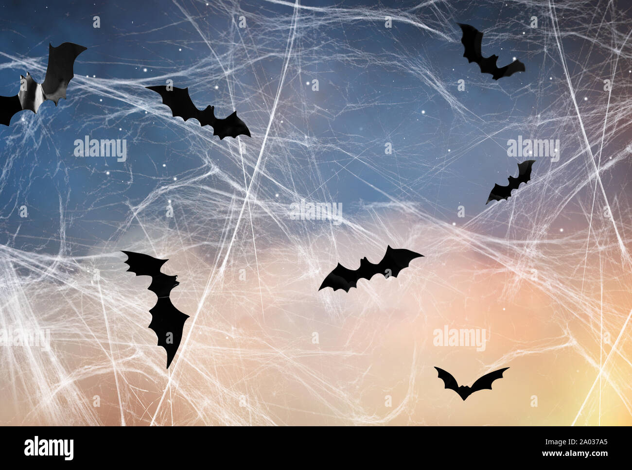 Black bats over starry hi-res stock photography and images - Alamy