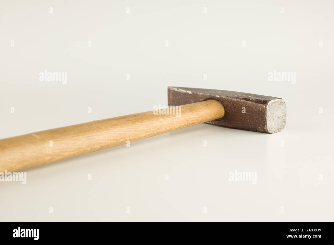 Small hammer with wooden handle isolated on a white background Stock ...
