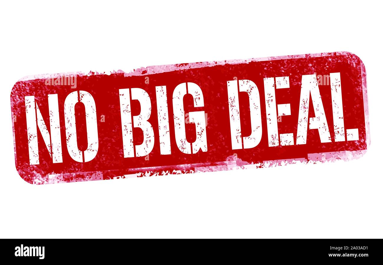 No big deal sign or stamp on white background, vector illustration ...