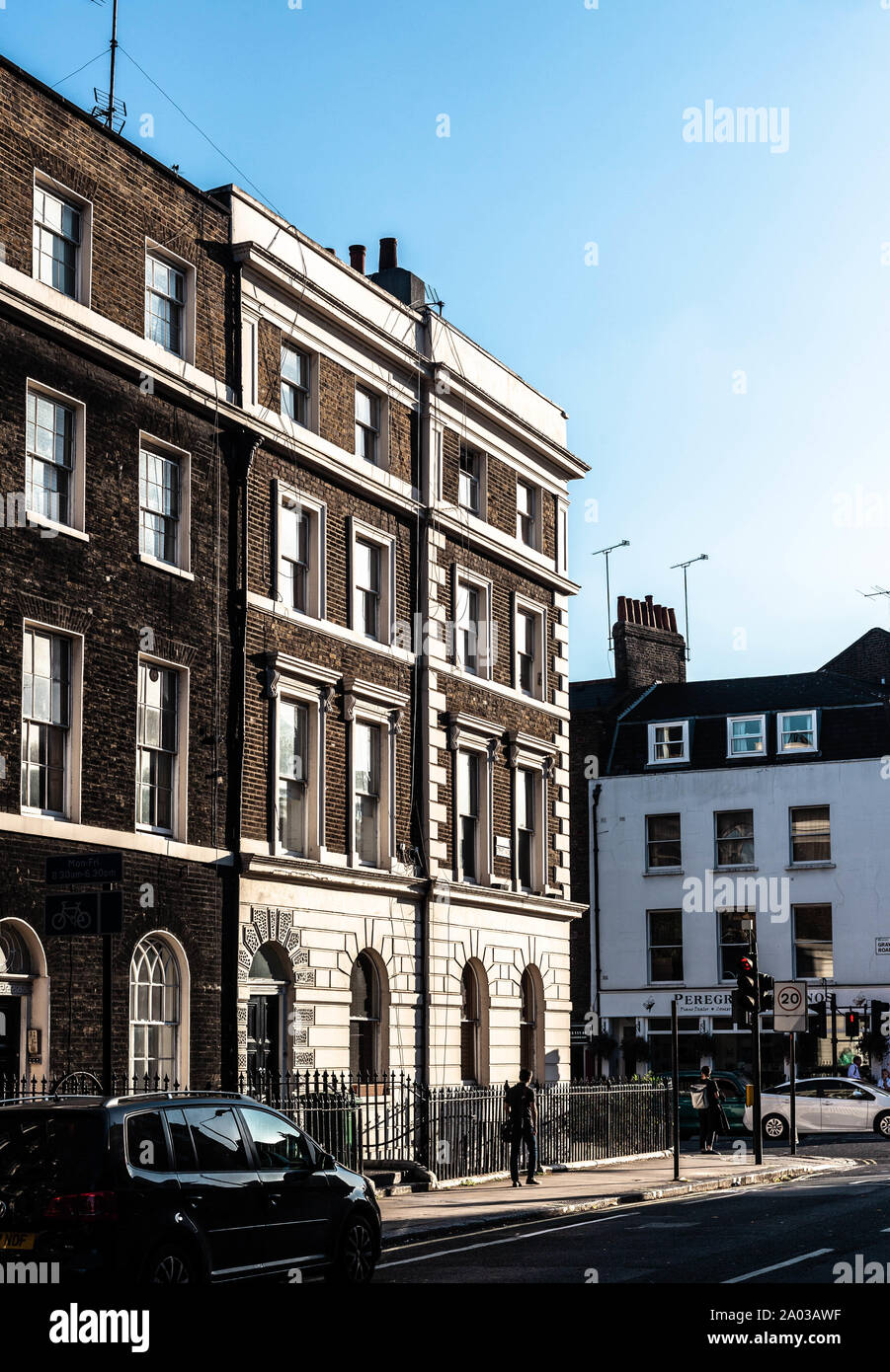 End of terrace residential houses, London, England, UK Stock Photo - Alamy