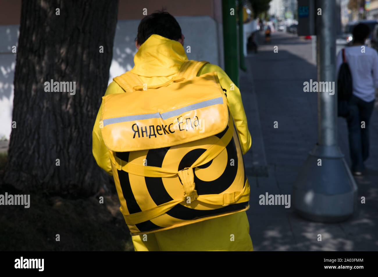 Yandex food delivery service Moscow Stock Photo - Alamy