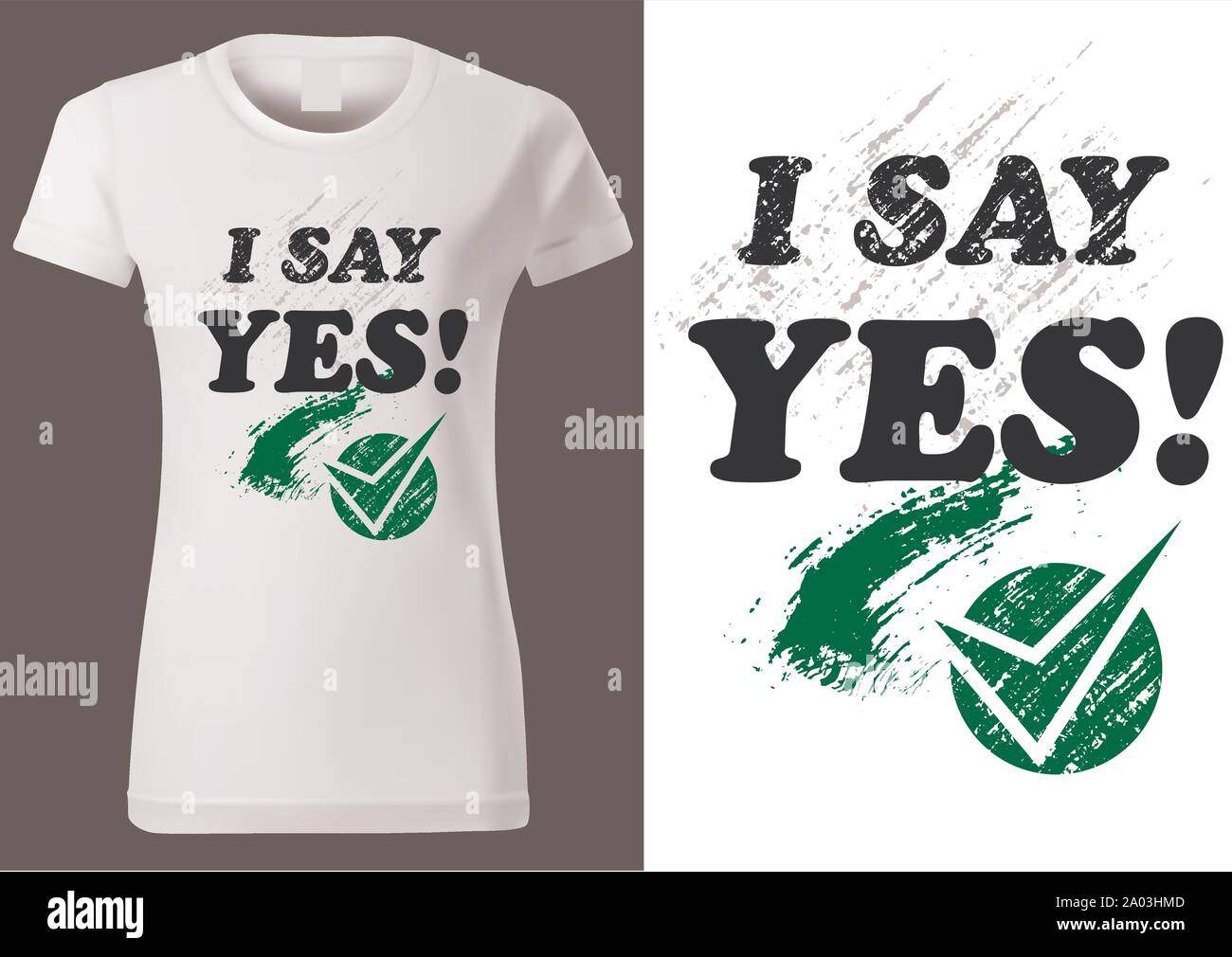 Yes t shirt Stock Vector Images - Alamy