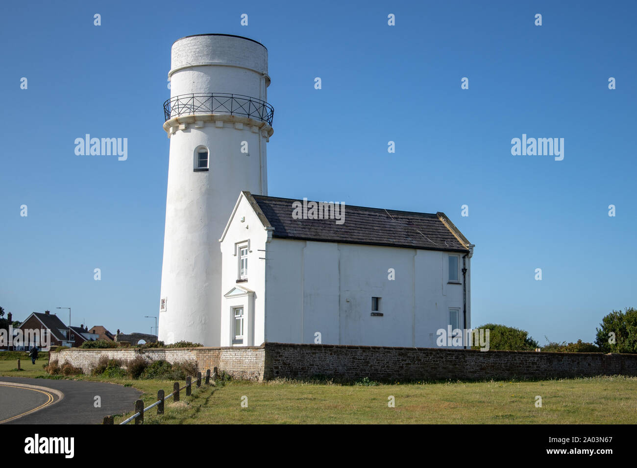 View of the Old Lighthouse at Old Hunstanton Stock Photo - Alamy