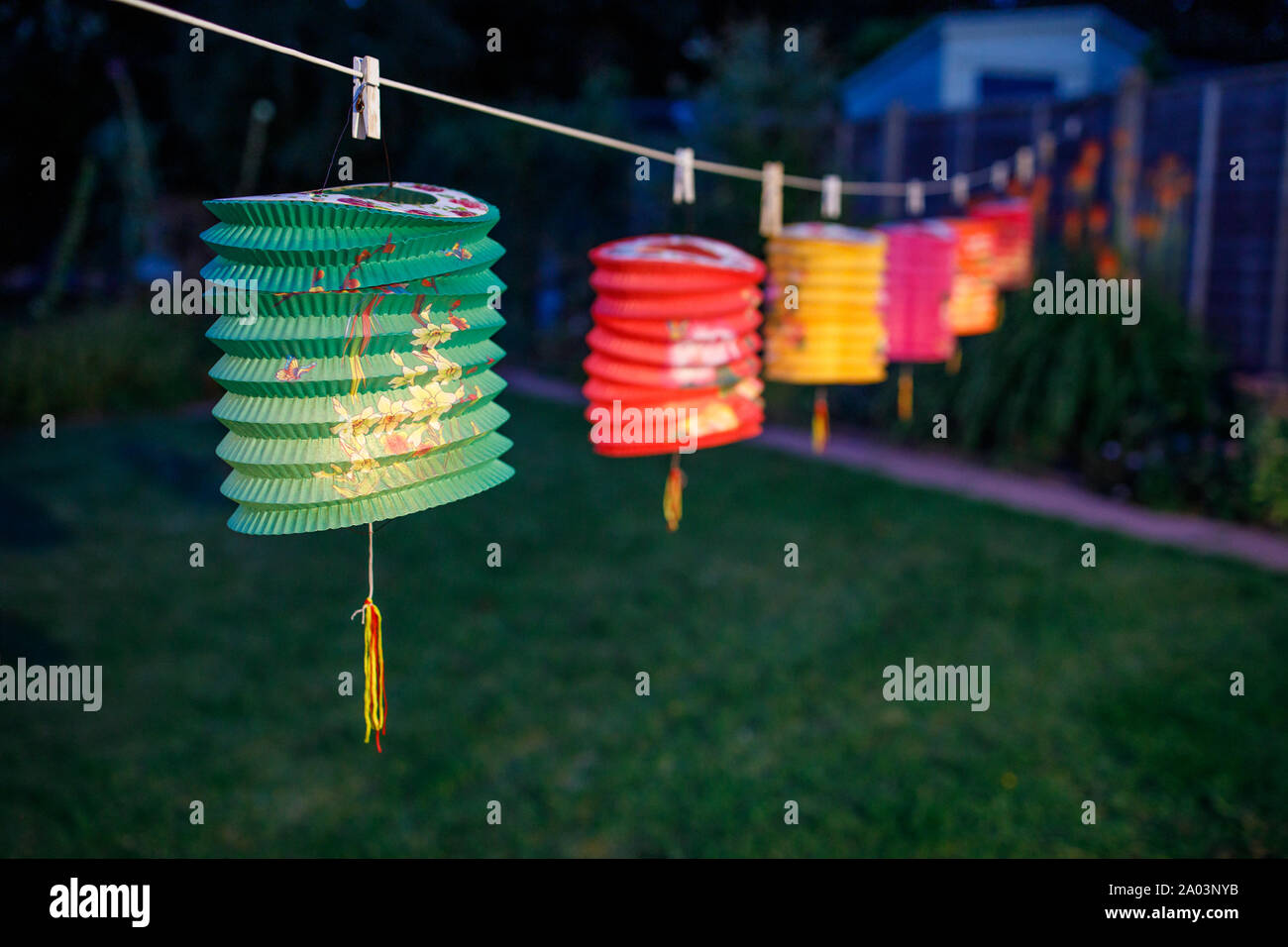 Colorful Lantern Being Displayed During Mid Autumn Festival Stock Photo ...