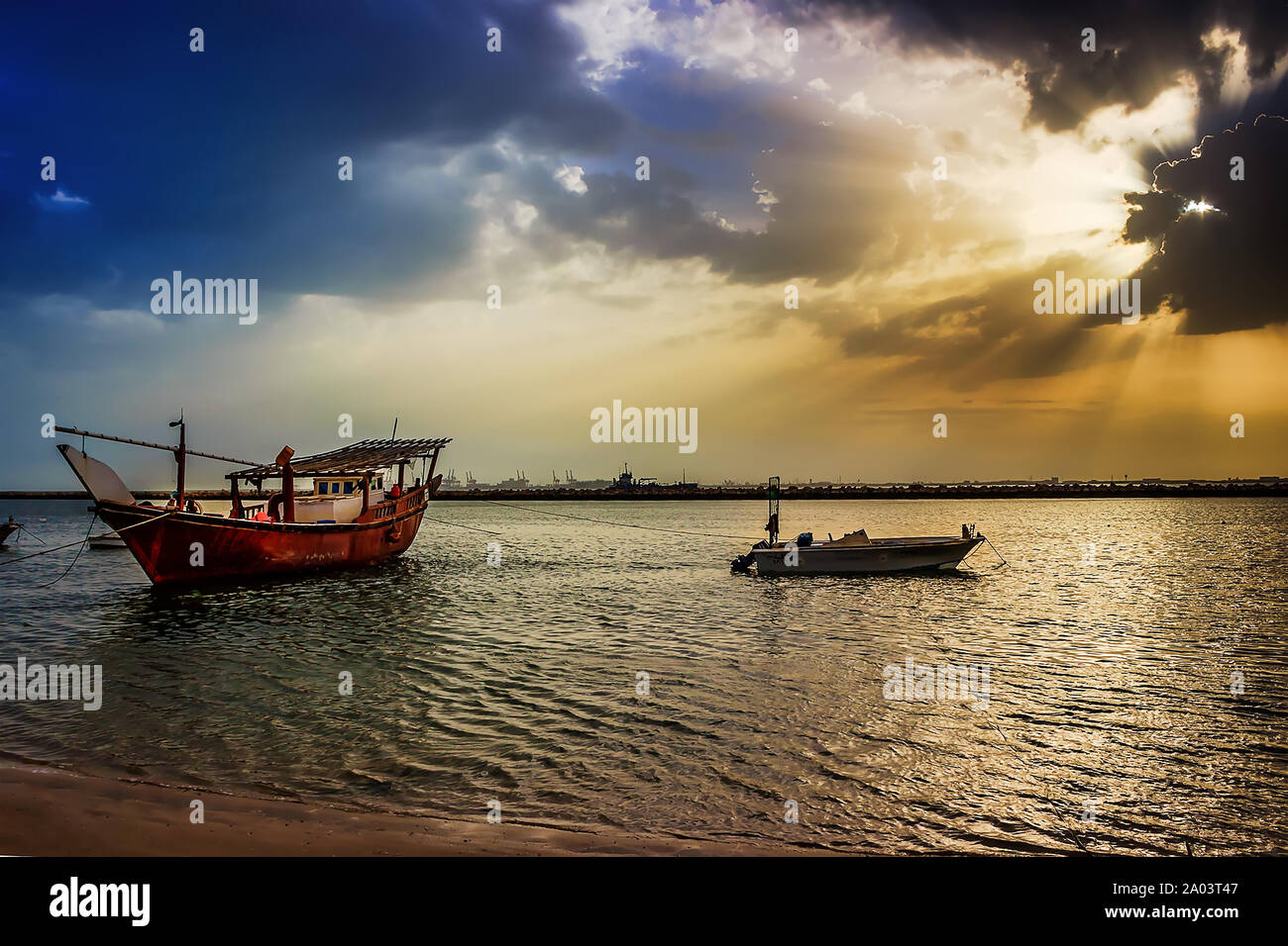Wonderful Morning view in Dammam sea side Saudi Arabia Stock Photo - Alamy