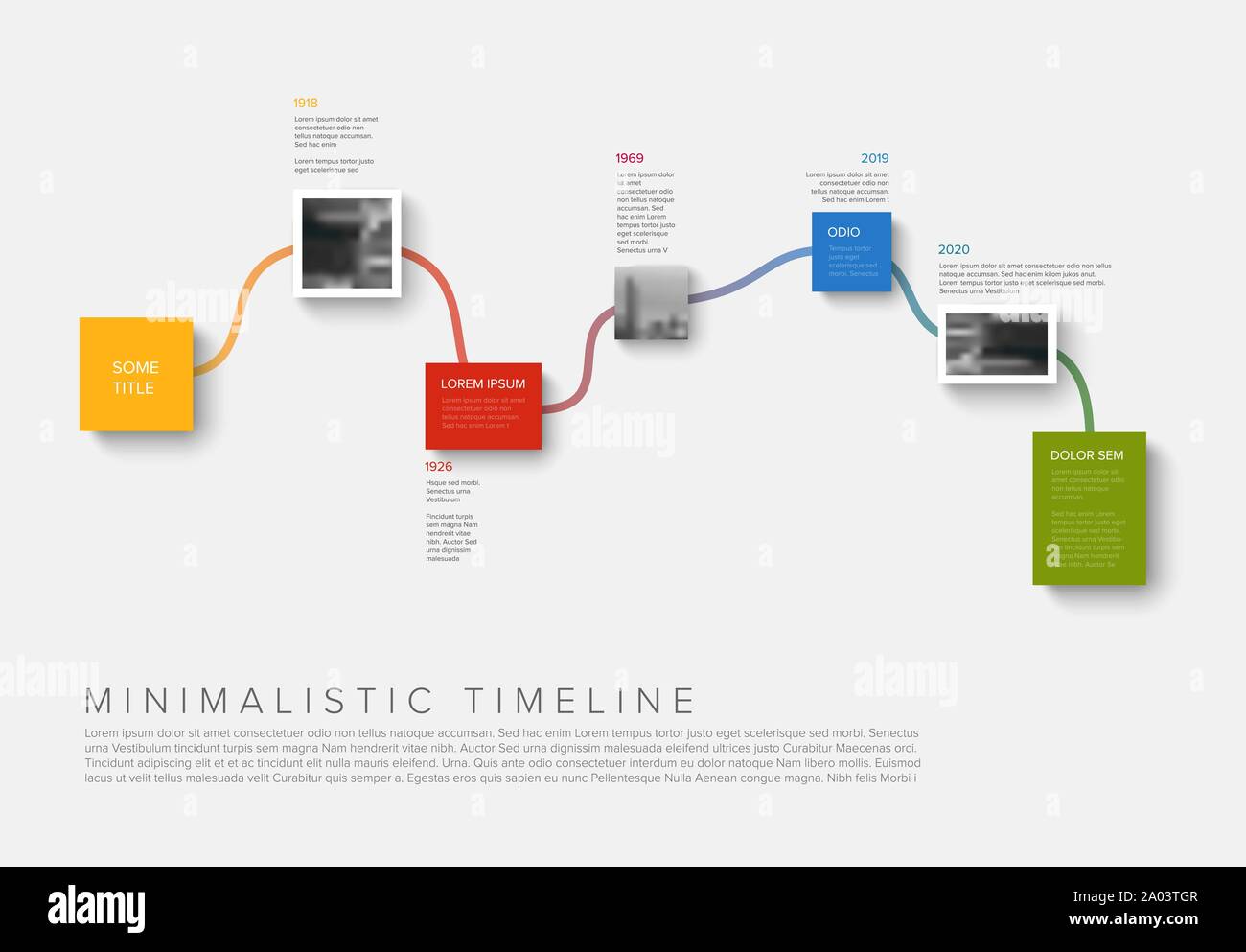 Modern minimalistic horizontal Infographic timeline report template ...